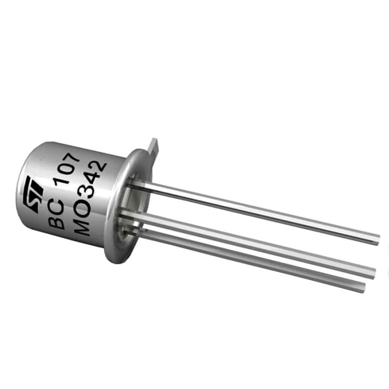 BC107B NPN Transistor, Low Noise General-Purpose, TO-92, 45V 100mA