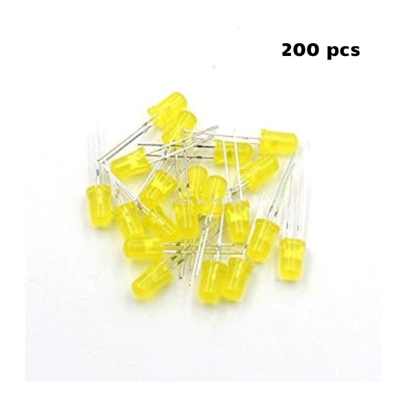 5MM LED YELLOW 200pcs/pack