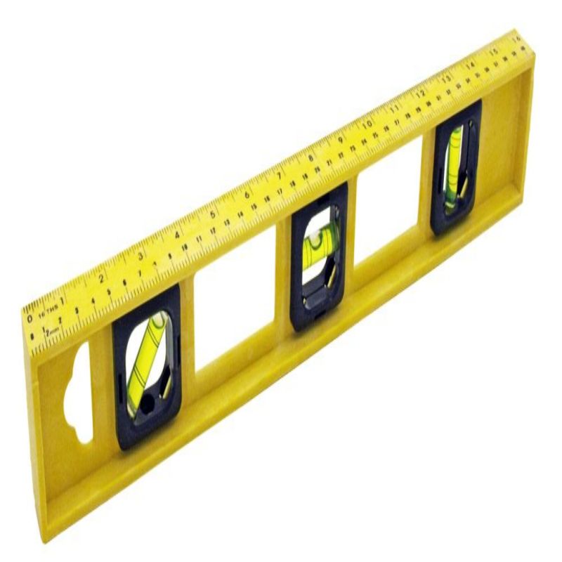 Plastic Level Tool with Three Bubble Vials,16cm
