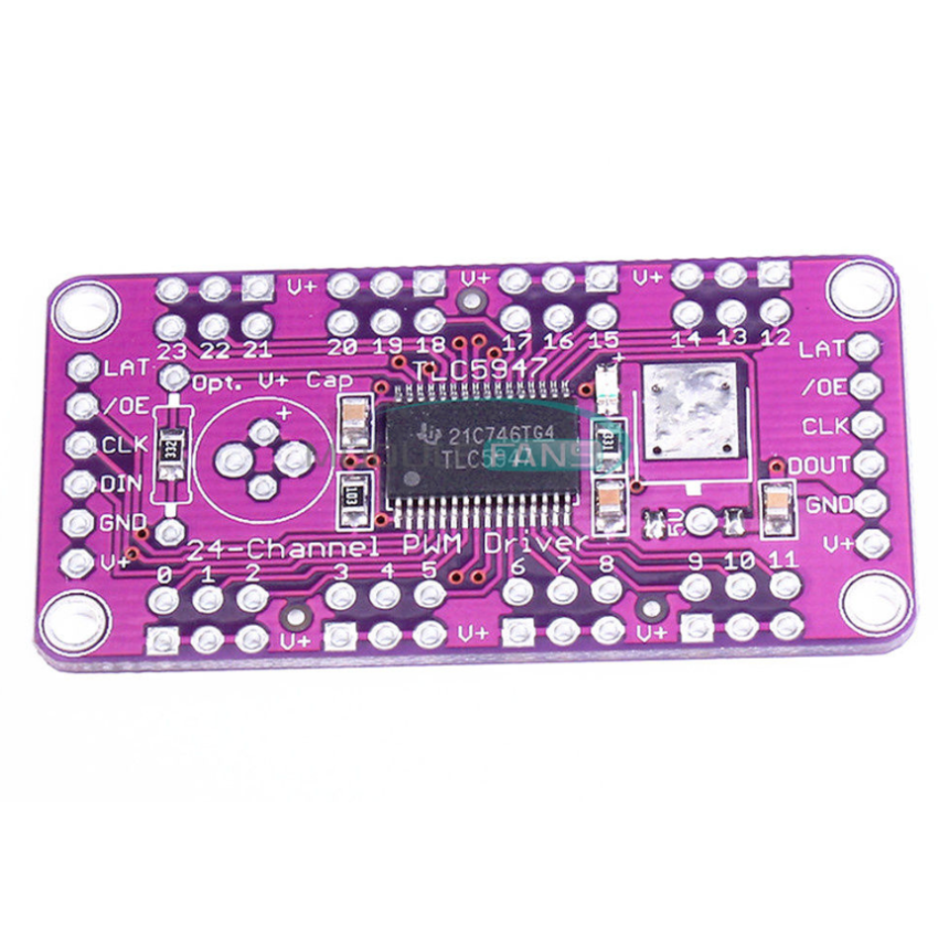 TLC5947, 24-Channel PWM LED Driver Module, Internal Oscillator