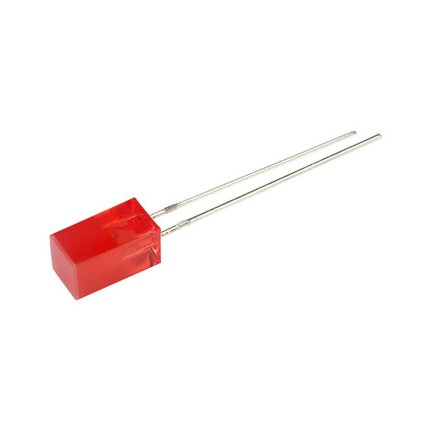 5MM Crystal Red LED Square – High Brightness, 2V Forward Voltage