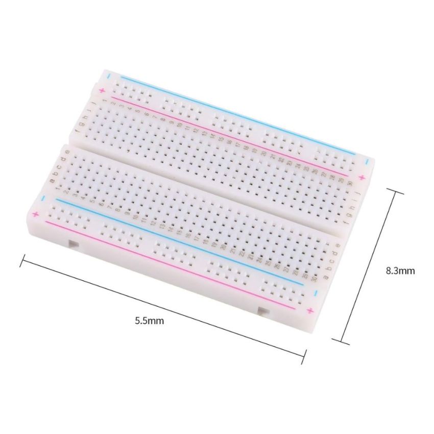 Mini 400 Points Solderless Breadboard Prototyping Board For Arduino And Diy Projects